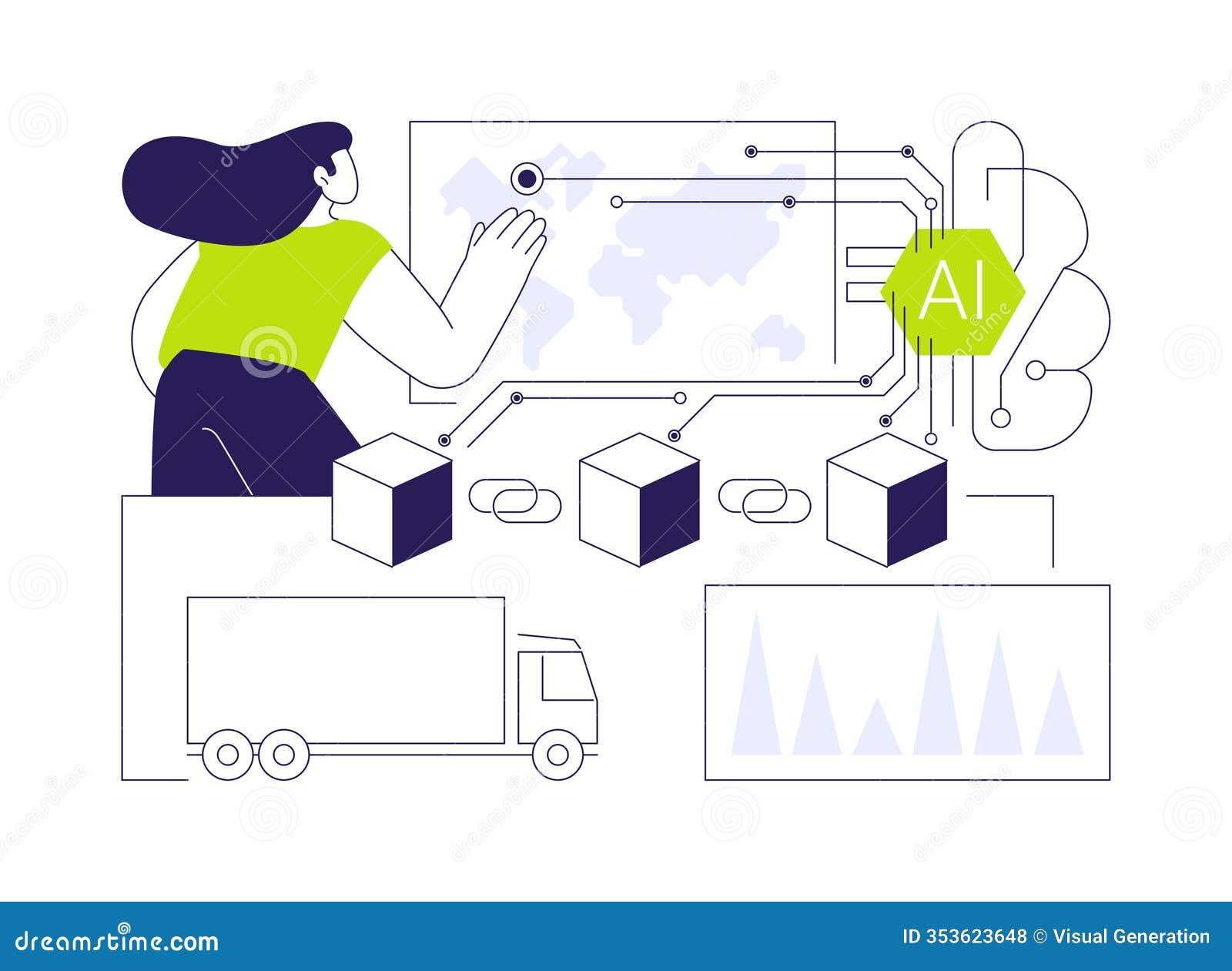 Enhanced Transparency with AI-Backed Blockchain Abstract Concept Vector ...