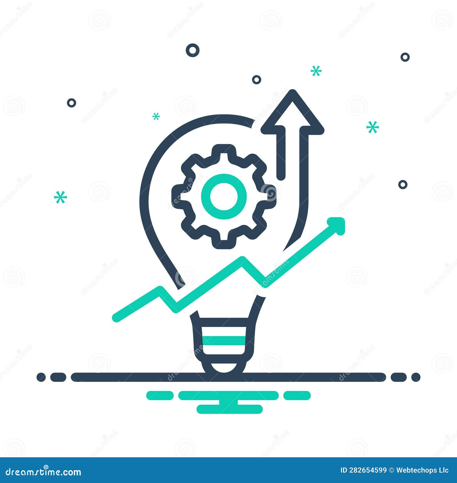 Mix Icon for Enhancement, Increase and Growth Stock Vector ...