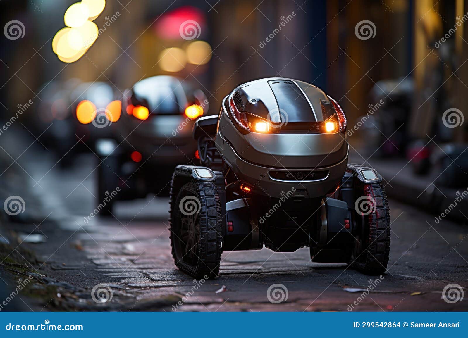 Enhancing City Safety Through Robots Patrolling, Futurism Image, AI ...