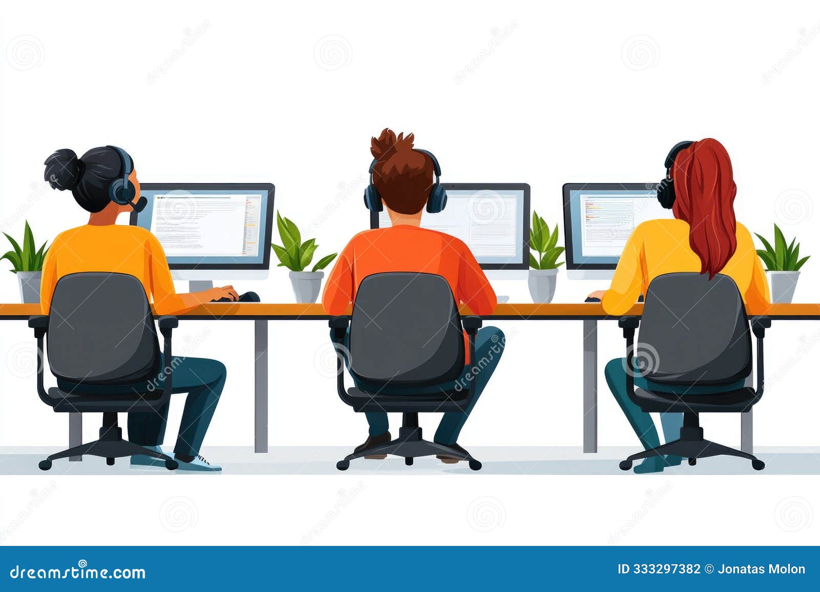 Enhancing Customer Service: the Power of Teamwork in Call Center Stock ...