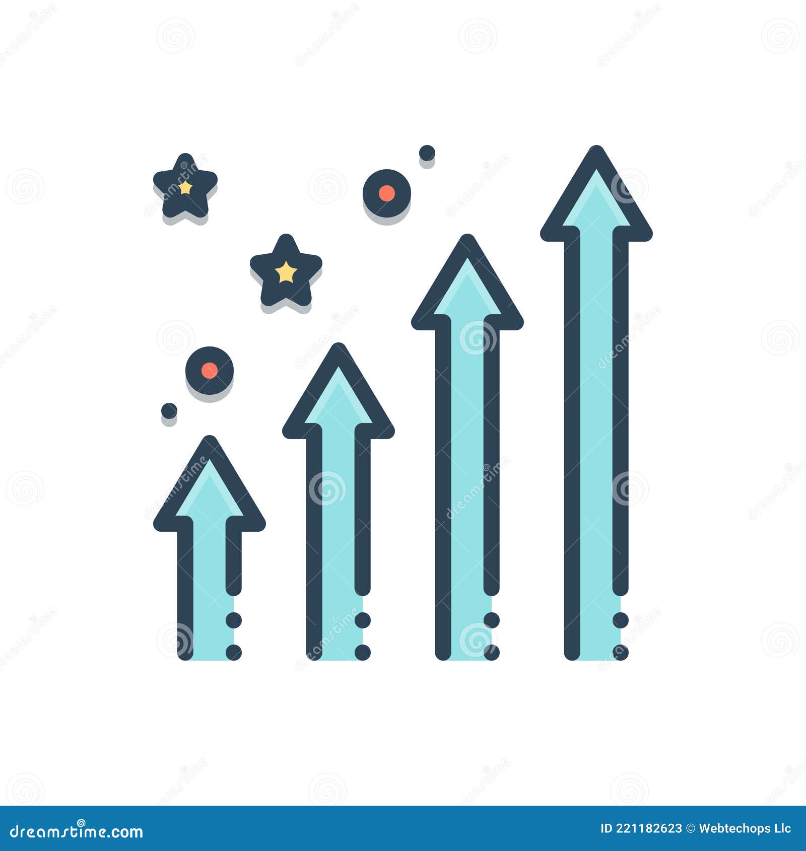 Color Illustration Icon for Enhancing, Increase and Growth Stock ...