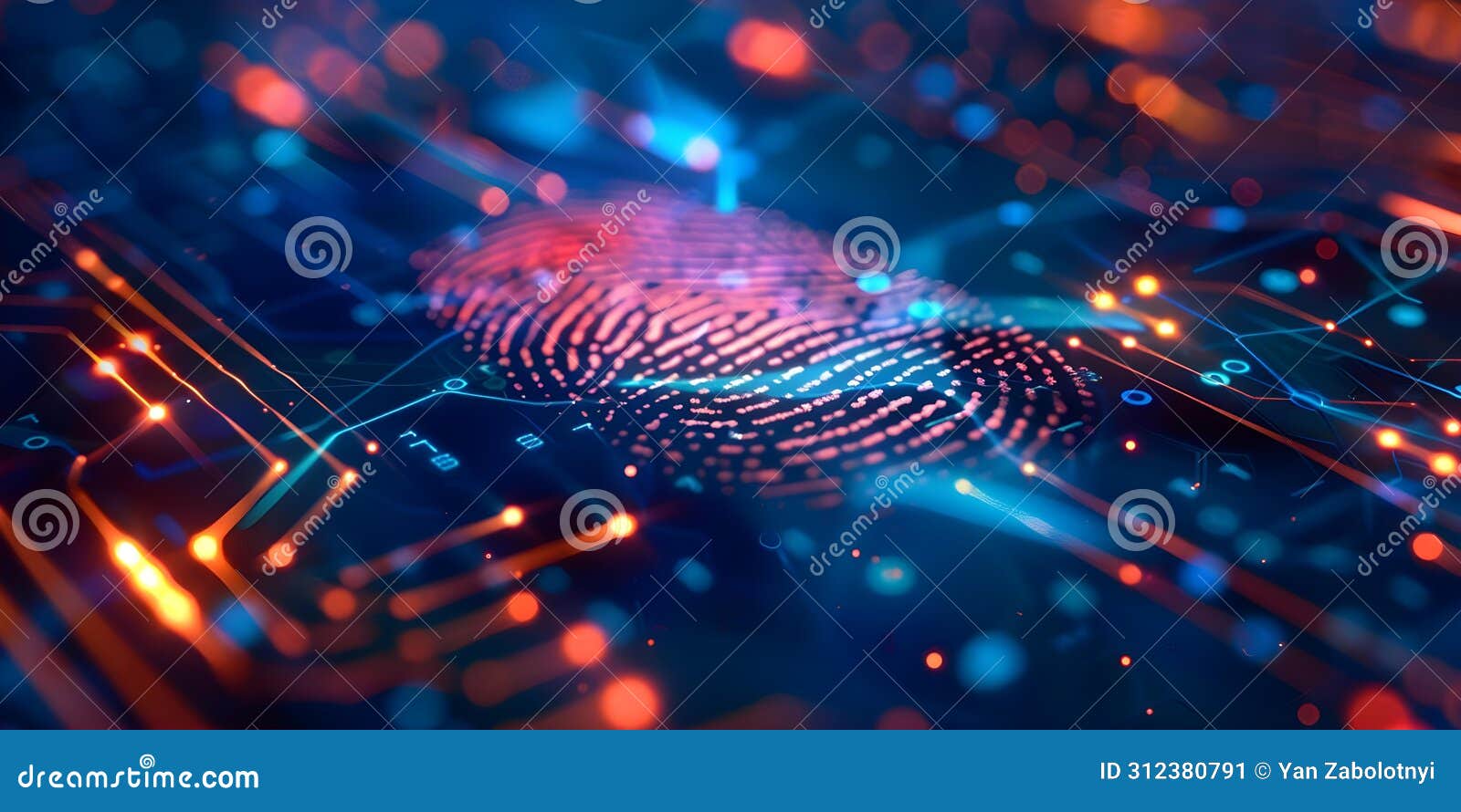 Enhancing Login Security With AI-Powered Fingerprint Scanning Technology. Concept Biometric ...