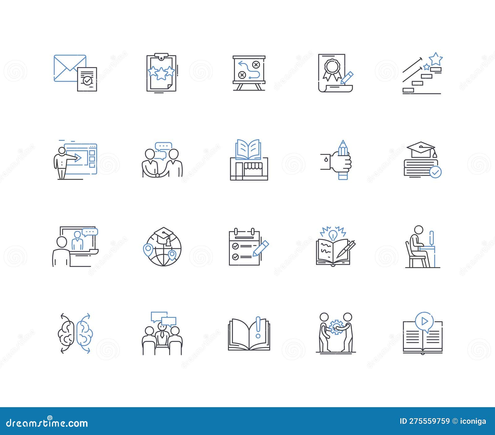 Enhancing Skills Line Icons Collection. Improve, Practice, Develop ...