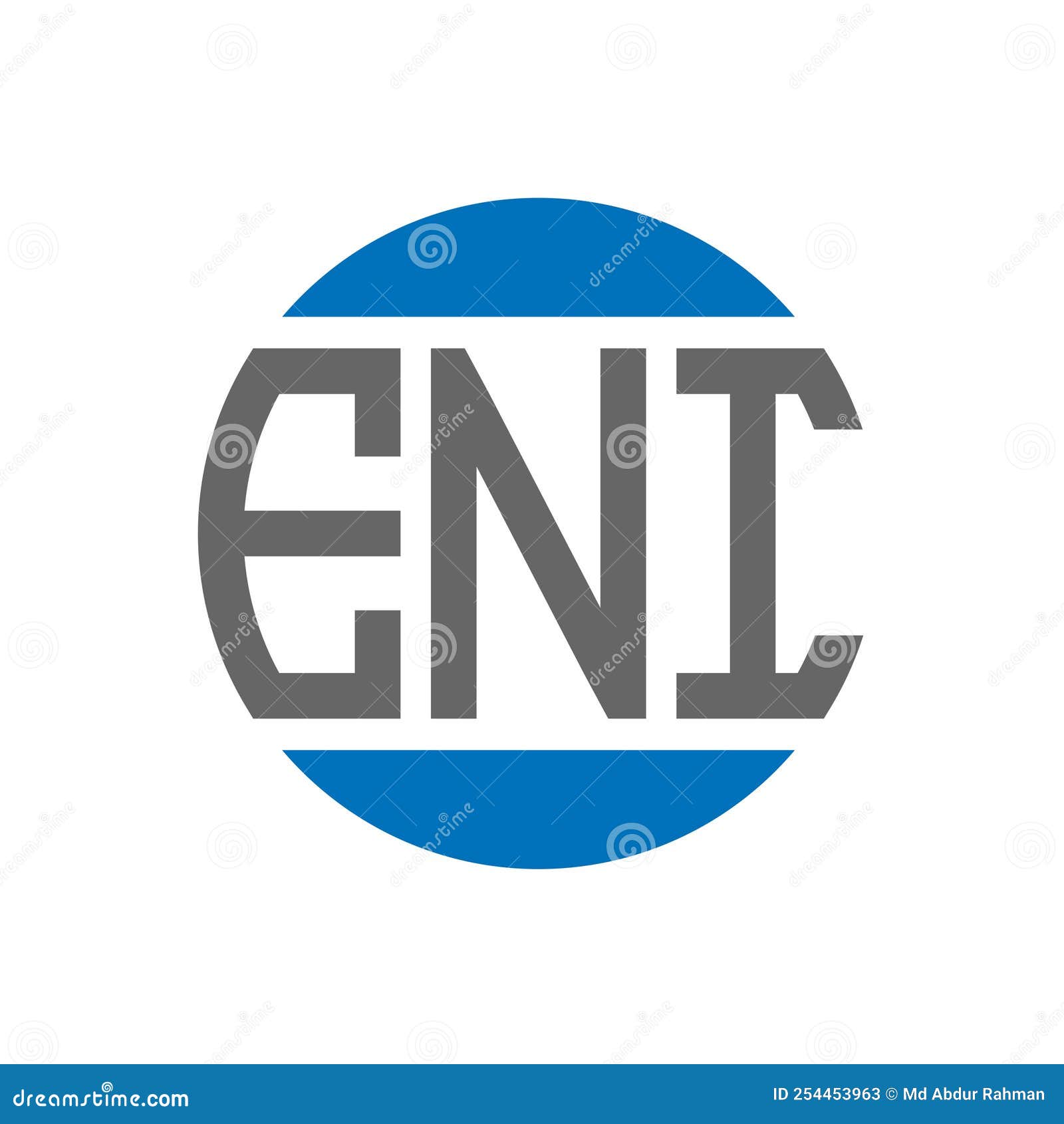 ENI Letter Logo Design on White Background. ENI Creative Initials ...