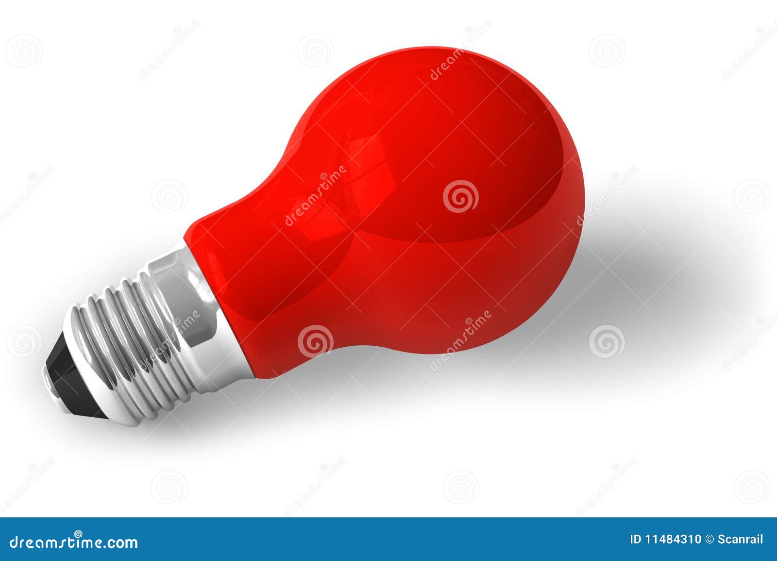 Enige rode lamp stock illustratie. Illustration of macro - 11484310