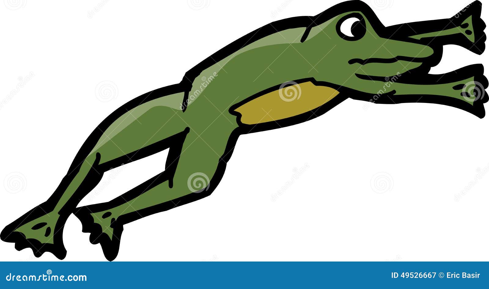 Enige Springende Kikker stock illustratie. Illustration of beeldverhaal - 49526667