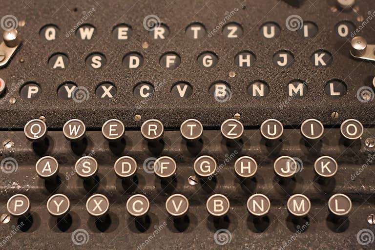 Enigma Keyboard stock photo. Image of typewritter, german - 147752678