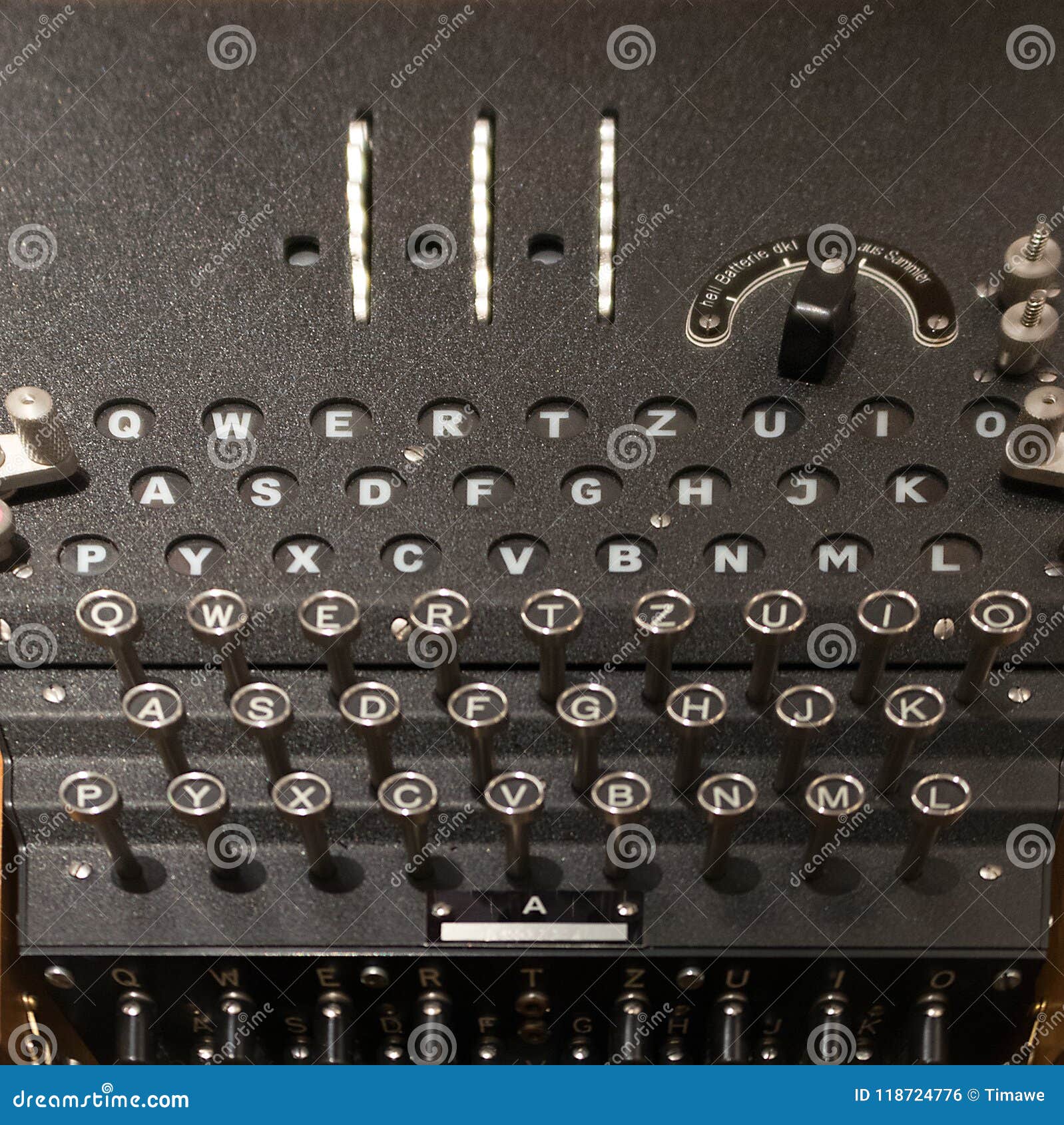 Enigma Machine Close Up editorial photo. Image of nazi - 118724776