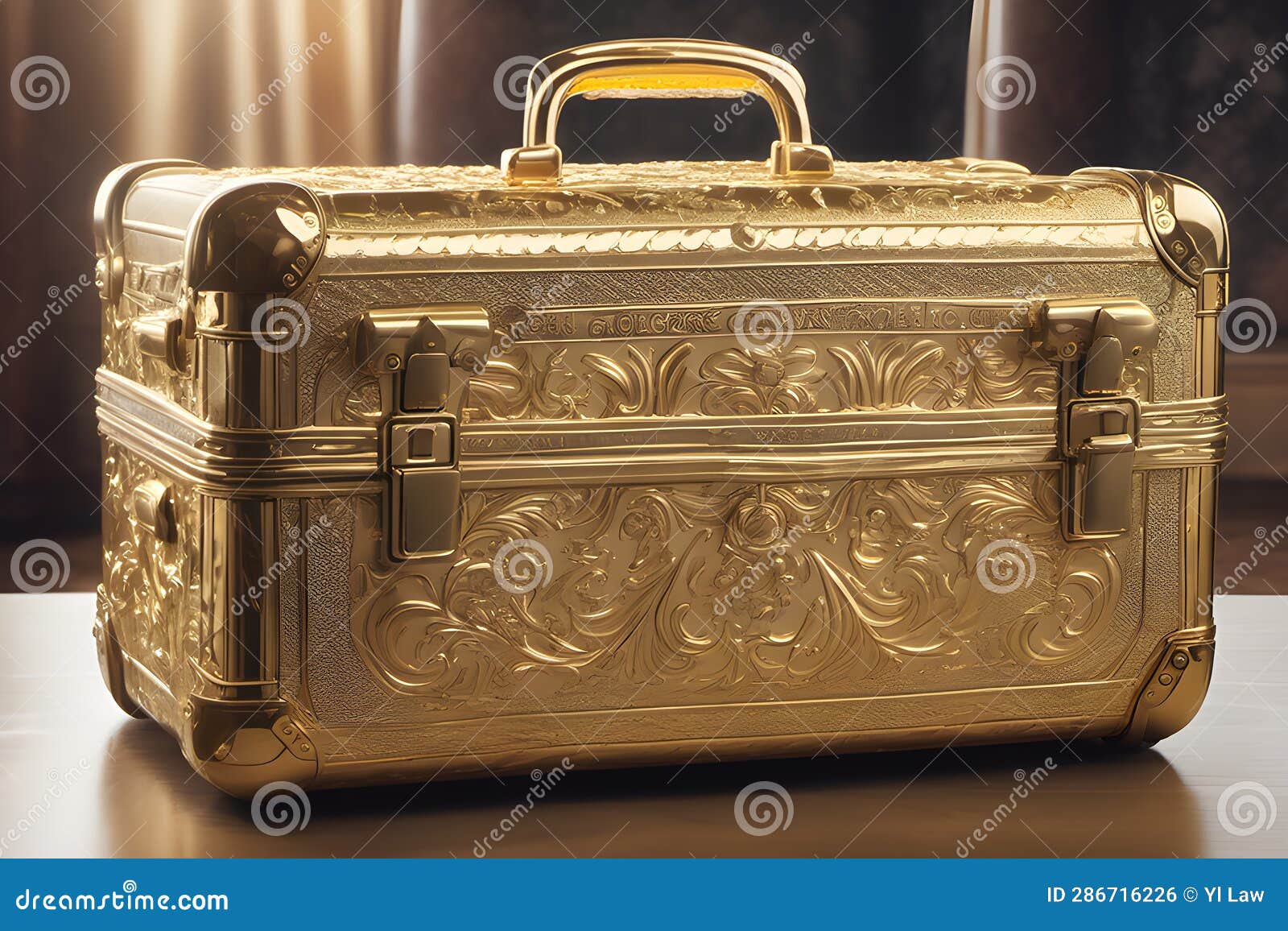 The Enigmatic Allure of the Golden Suitcase Editorial Photo - Image of ...