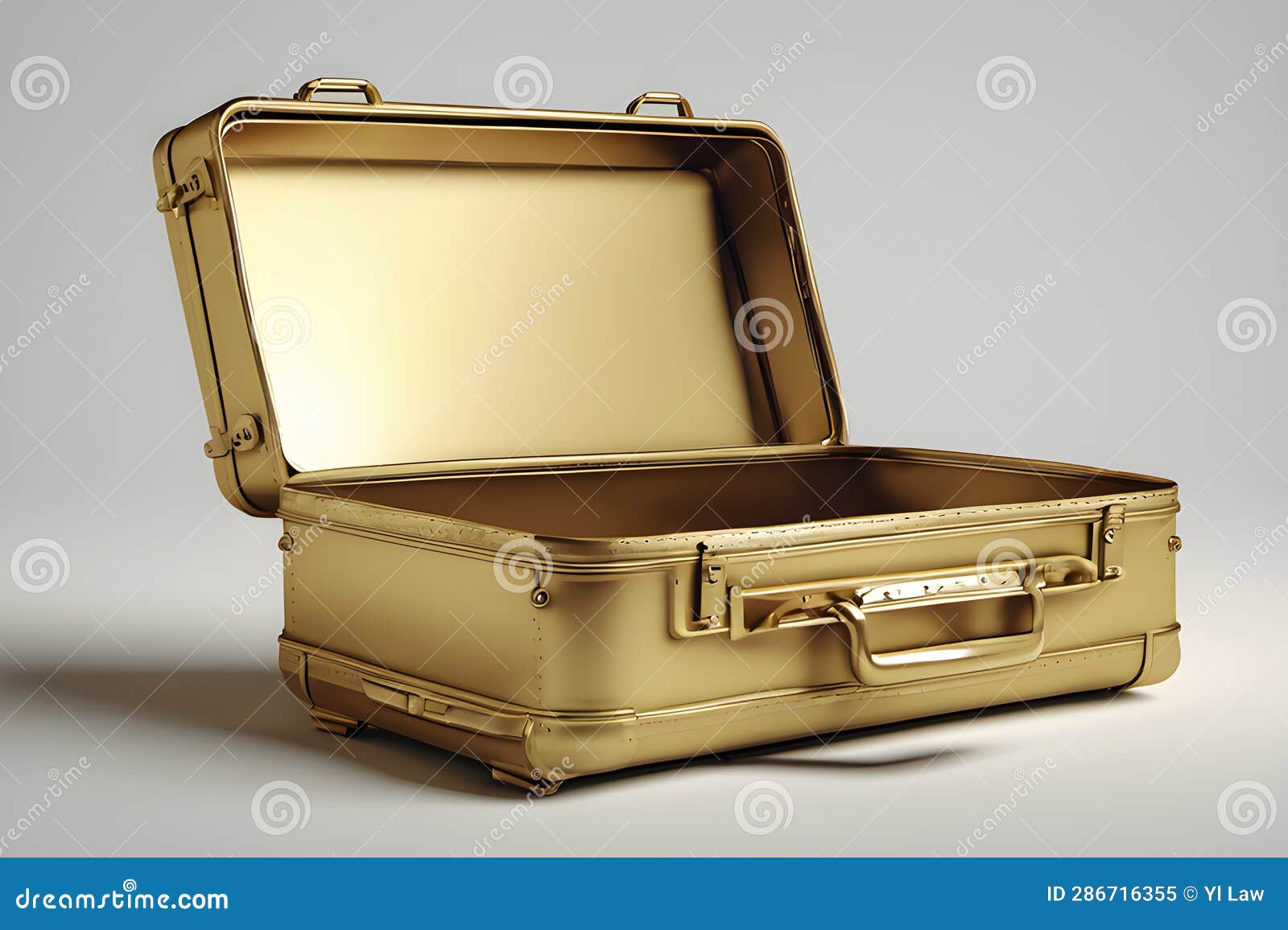 The Enigmatic Allure of the Golden Suitcase Editorial Image - Image of ...