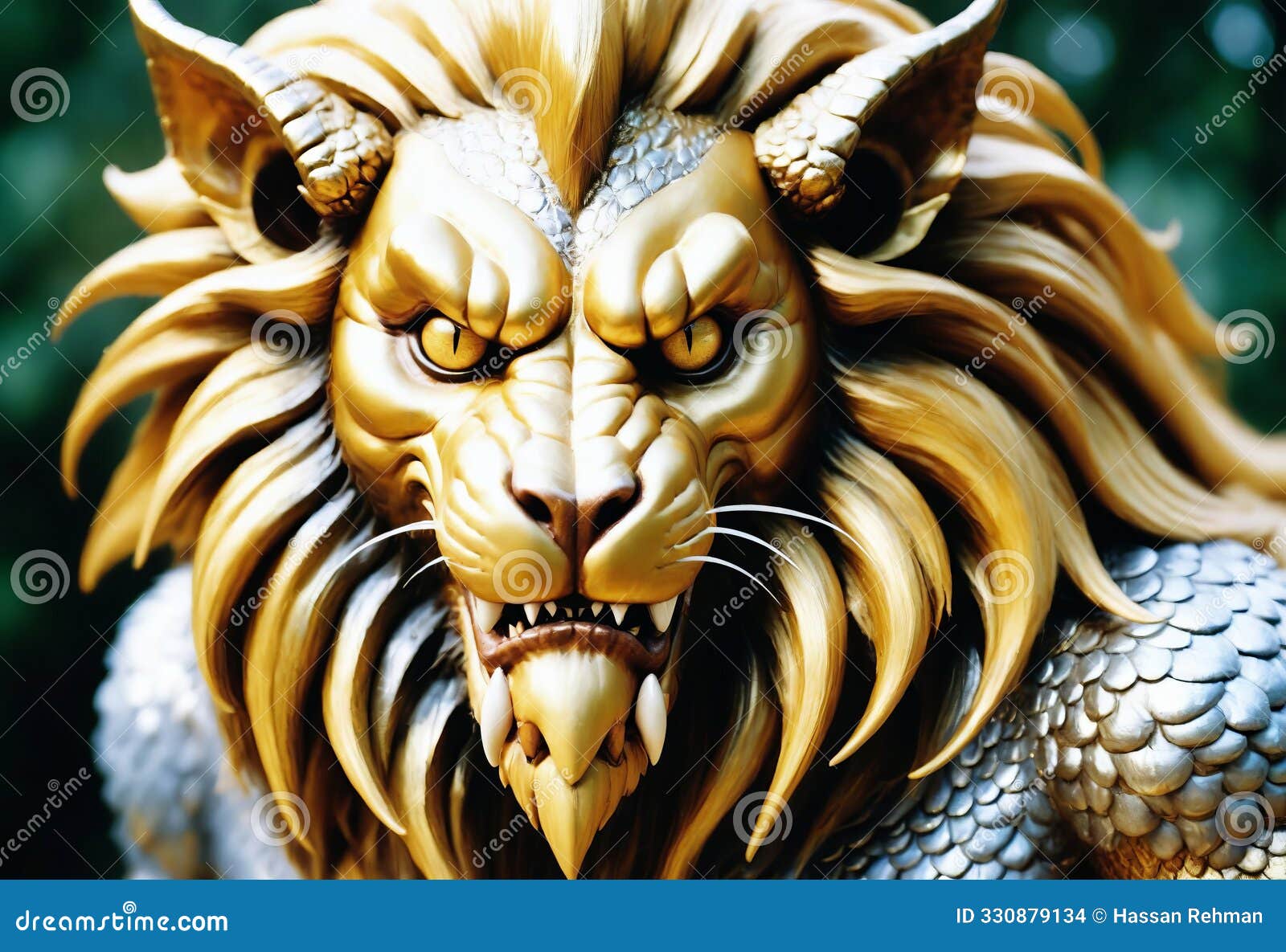 The Enigmatic Allure of the Manticore S Golden Gaze Stock Illustration ...
