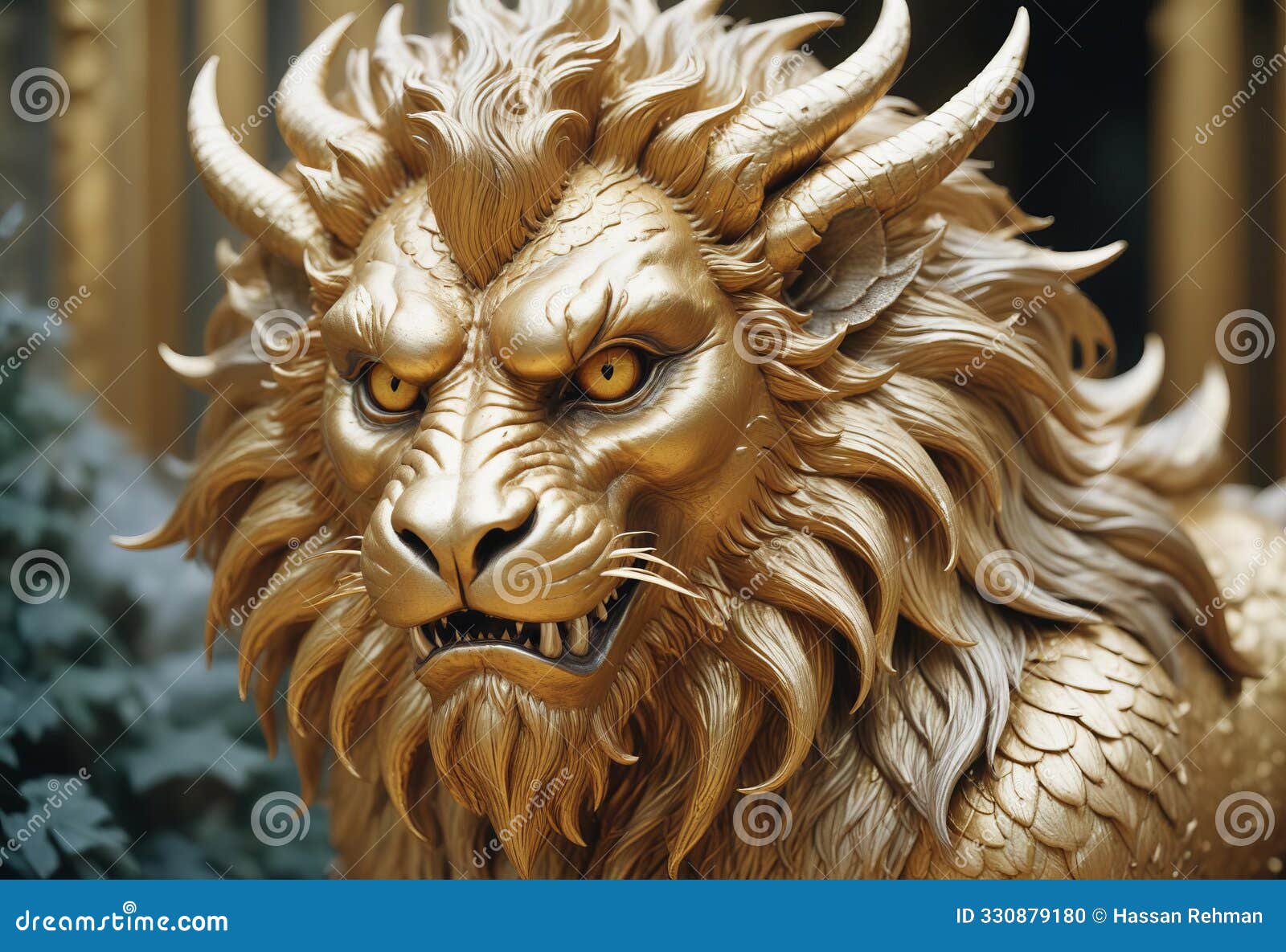 The Enigmatic Allure of the Manticore S Golden Gaze Stock Illustration ...