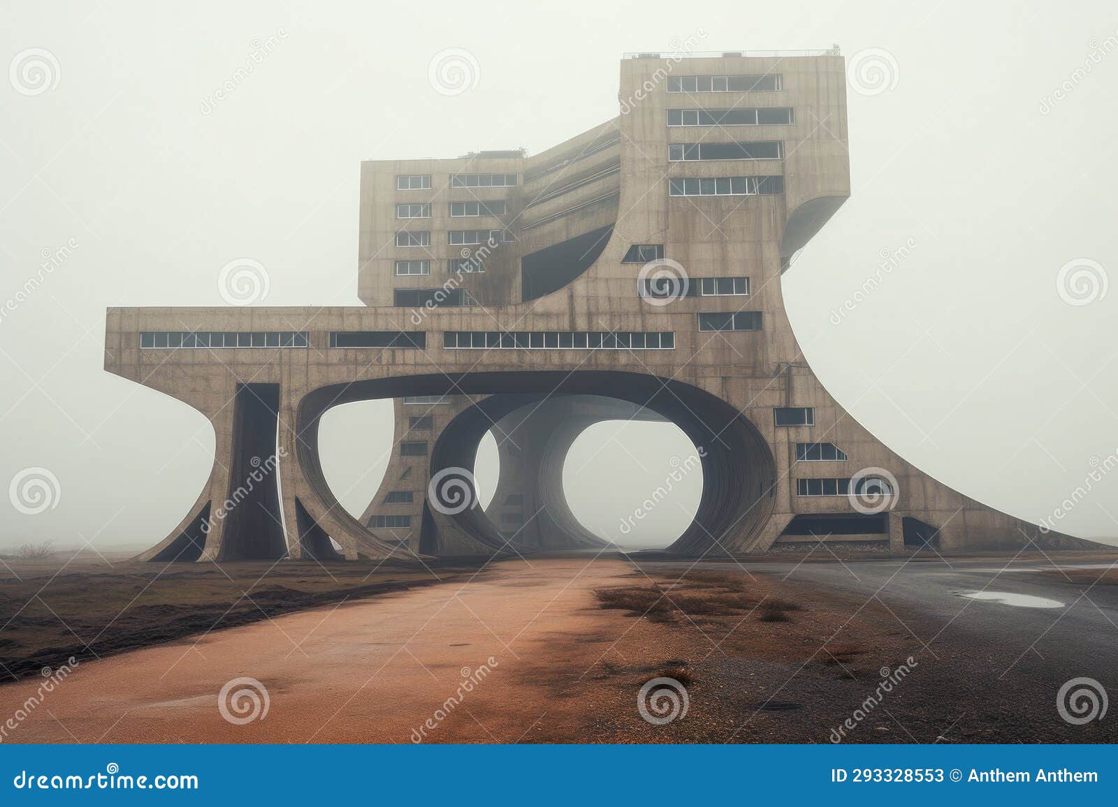 Enigmatic Architecture. Structures Shrouded in Mystery Stock Image ...