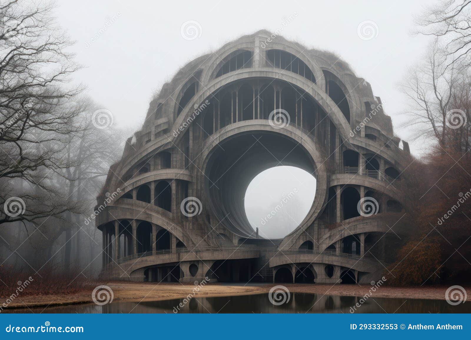 Enigmatic Architecture. Structures Shrouded in Mystery Stock Image ...