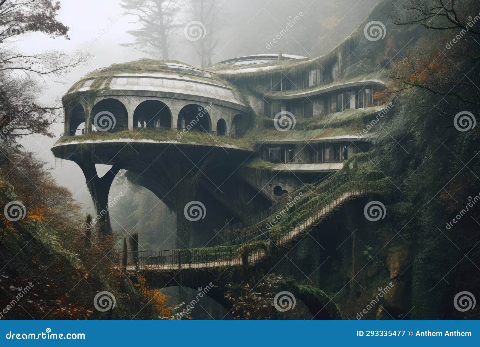 Enigmatic Architecture. Structures Shrouded in Mystery Stock Image ...