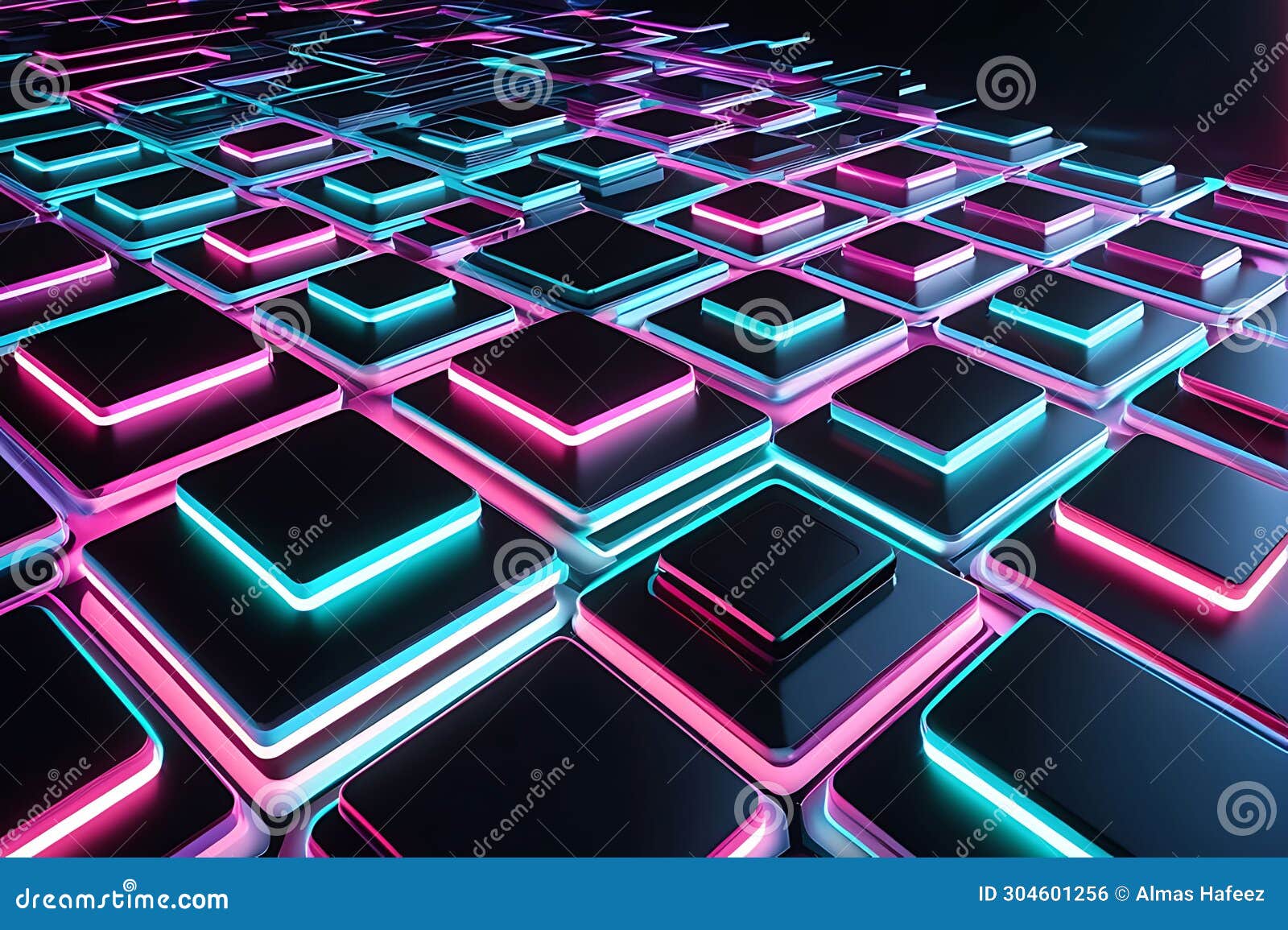 Enigmatic 3D Abstract Background with High-End Technology Theme ...