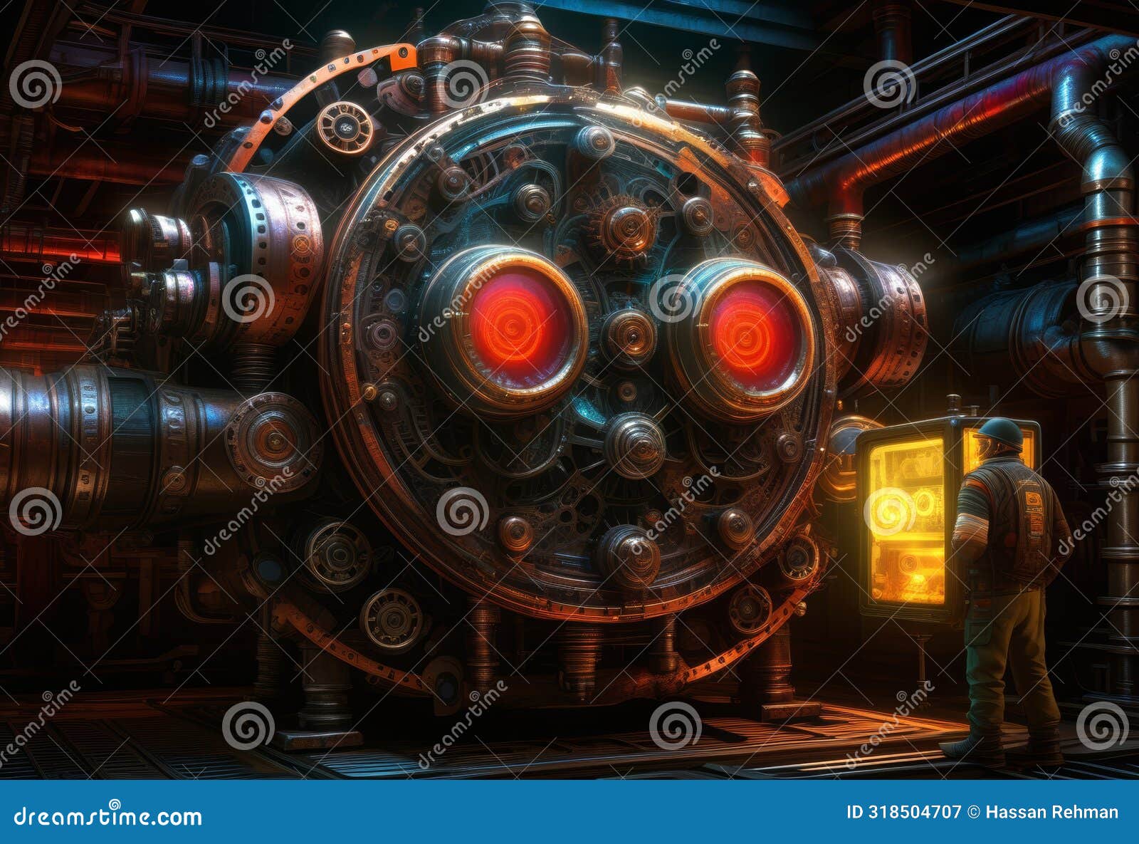The Enigmatic Dieselpunk Avatar Stock Illustration - Illustration of ...