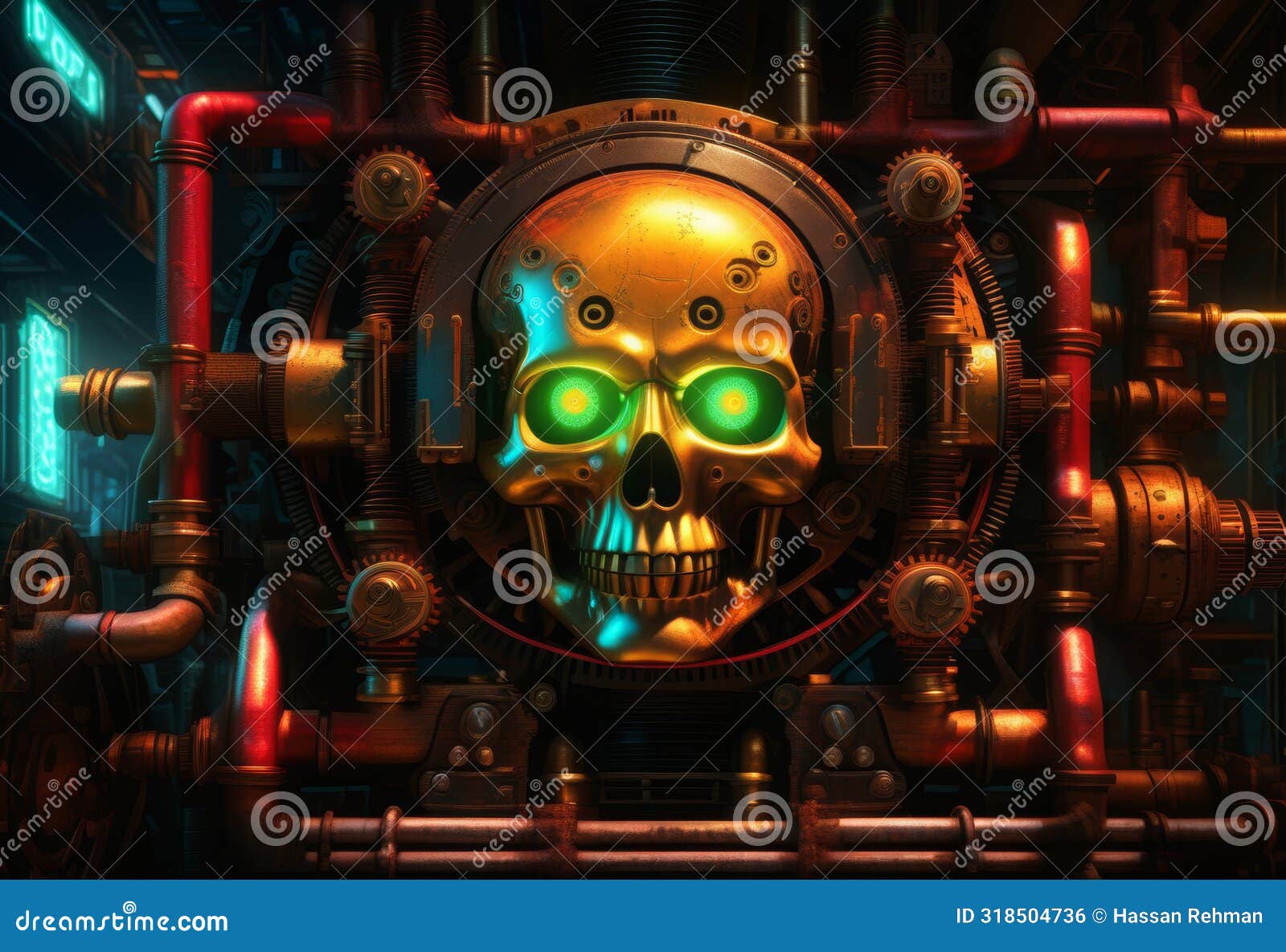 The Enigmatic Dieselpunk Avatar Stock Illustration - Illustration of ...