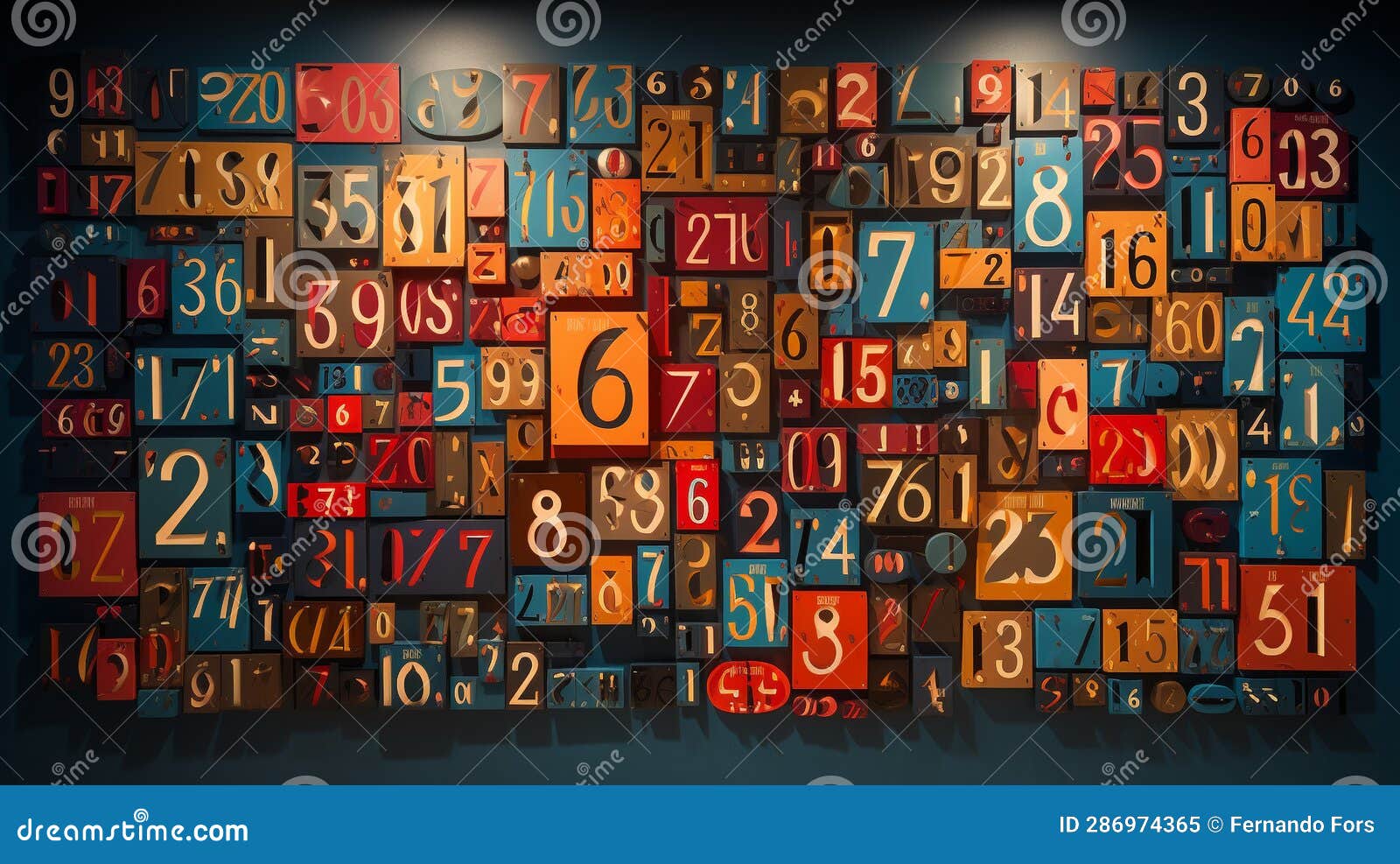 Enigmatic Digits: AI-Rendered Amazing Numeric Wall Art Stock Image ...