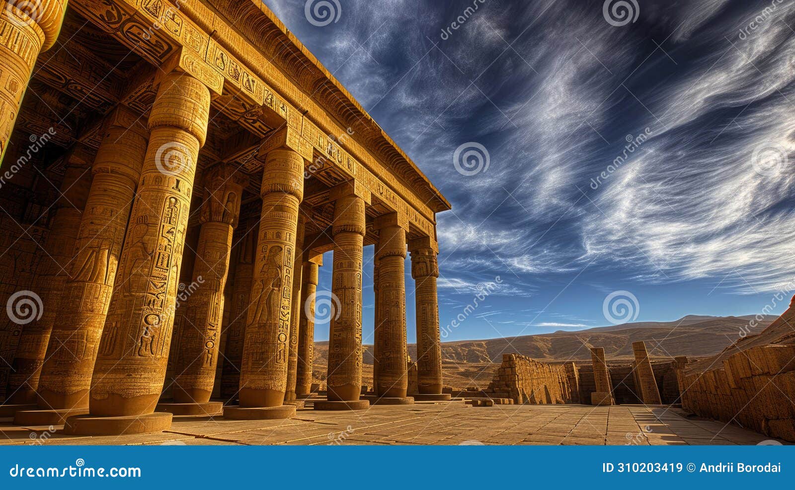 Enigmatic Egyptian Temples. Generative Ai. Stock Illustration ... Enigmatic Egyptian Temples. Generative Ai. Stock Illustration ...