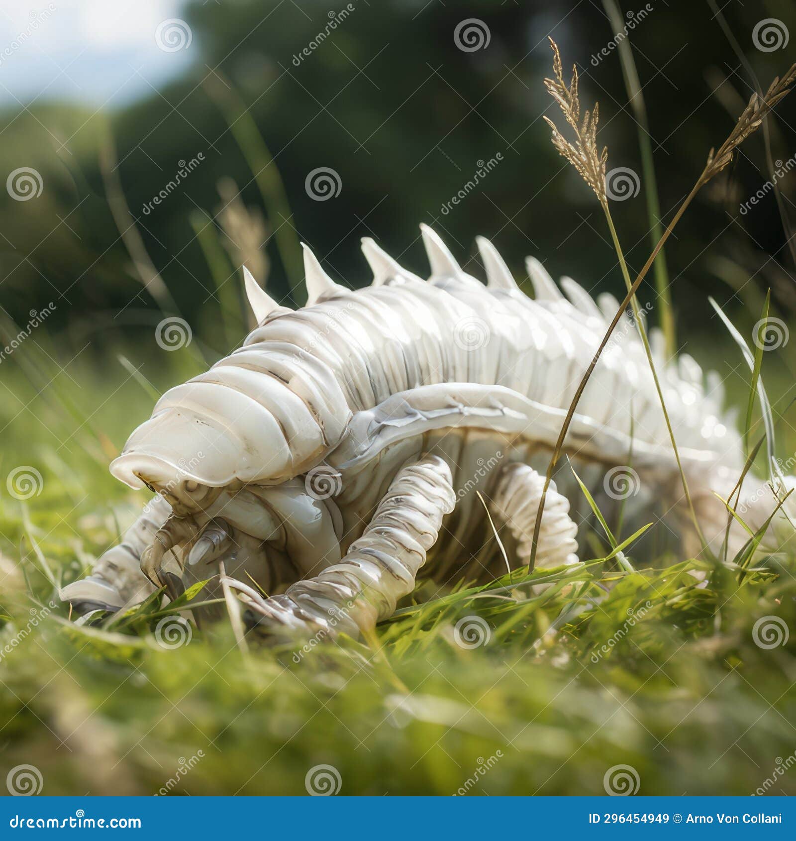 Enigmatic Extraterrestrial: AI-Crafted Image of White Alien Insect in ...