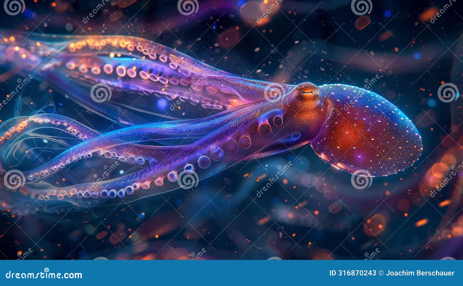 A Giant Deep-sea Octopus Squid Looks Closely Into The Camera At The ... A Giant Deep-sea Octopus Squid Looks Closely Into The Camera At The ...