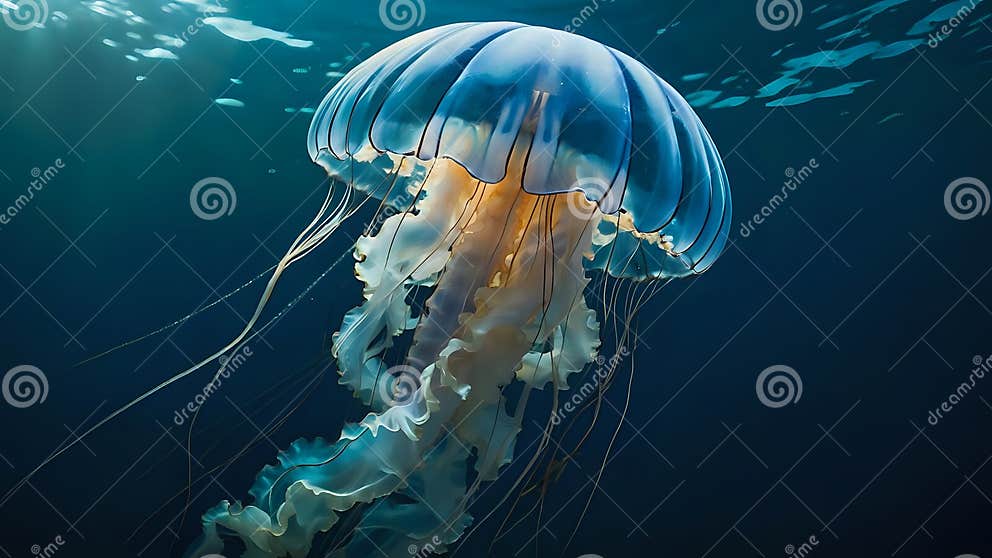 The Enigmatic Jellyfish in Its Watery Home Stock Image - Image of ... The Enigmatic Jellyfish in Its Watery Home Stock Image - Image of ...