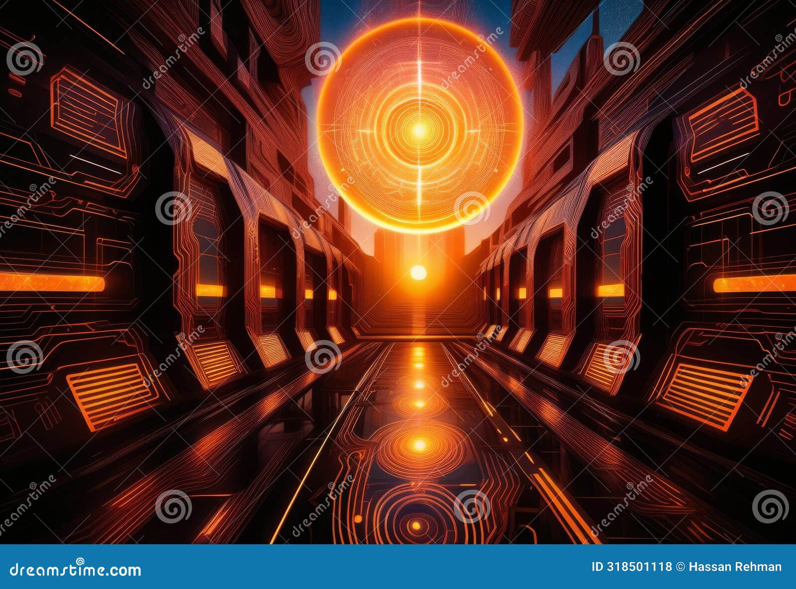 The Enigmatic Oracle in a Solar Dystopia Stock Illustration ... The Enigmatic Oracle in a Solar Dystopia Stock Illustration ...