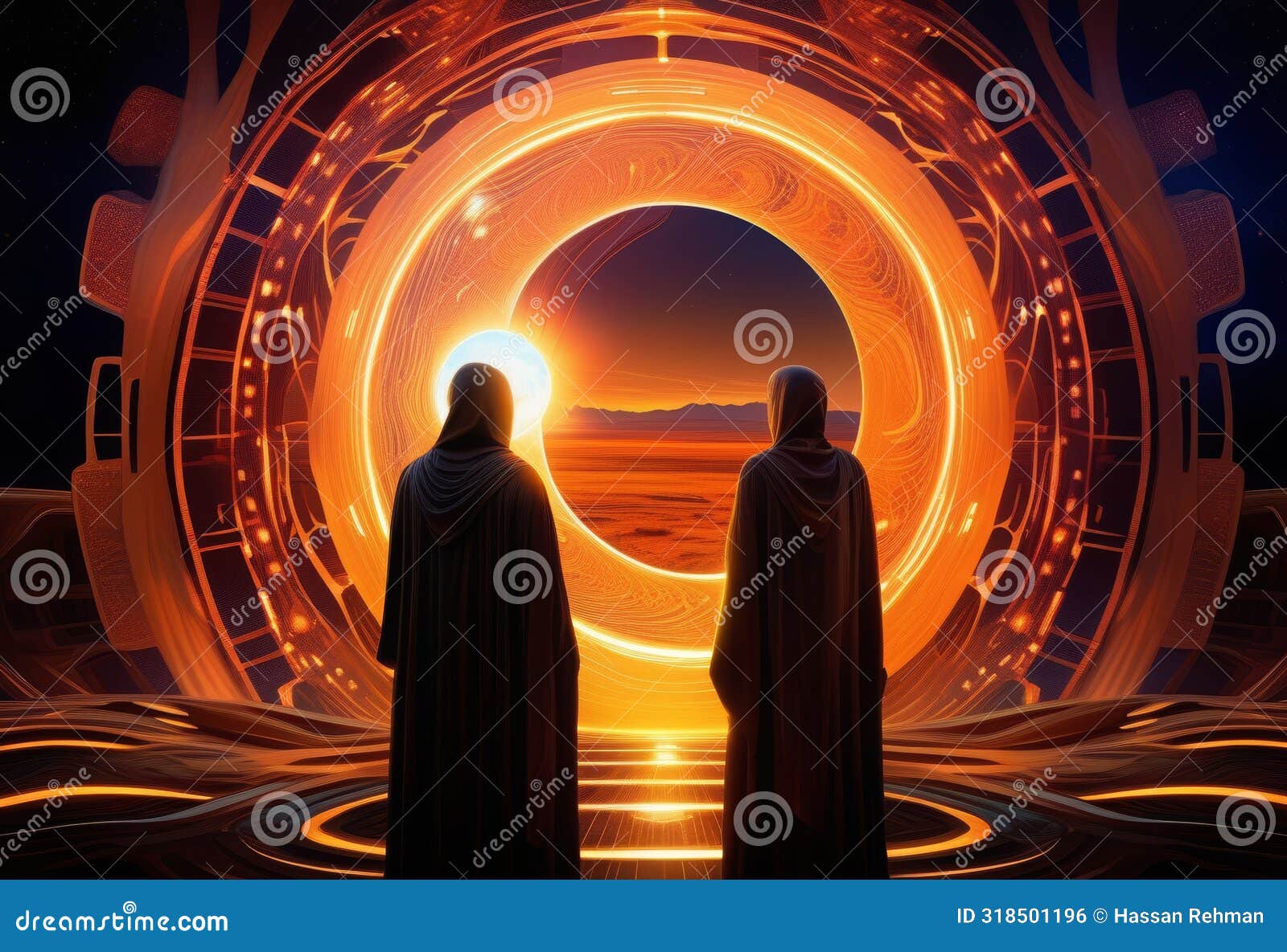The Enigmatic Oracle in a Solar Dystopia Stock Illustration ... The Enigmatic Oracle in a Solar Dystopia Stock Illustration ...