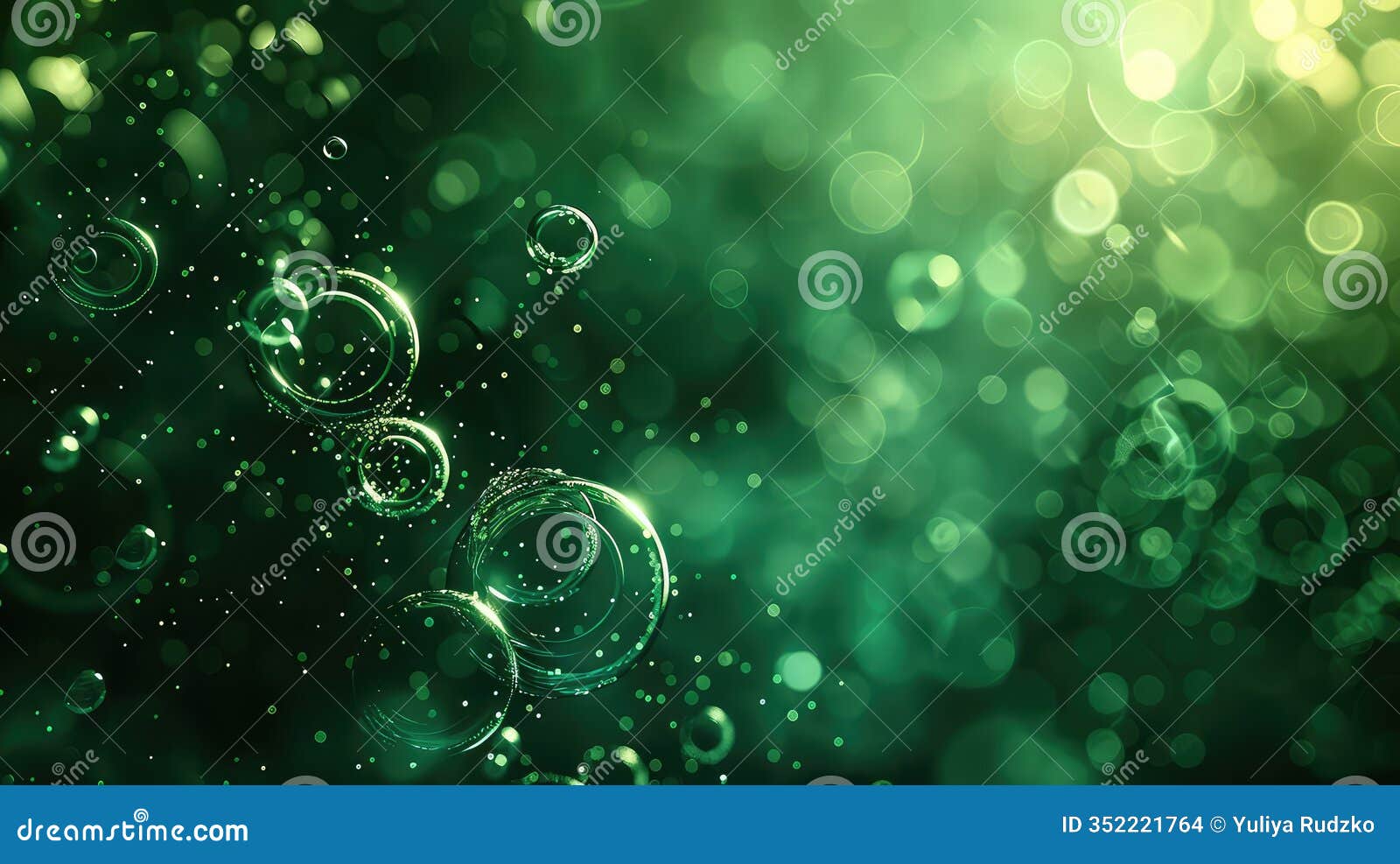 Enigmatic Sci-Fi: Abstract Green Composition Stock Illustration ...