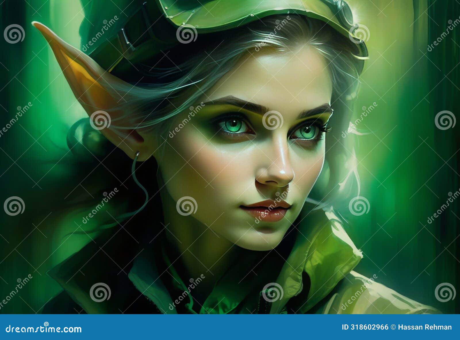 The Enigmatic World of Dieselpunk Elf Artistry Stock Illustration ...