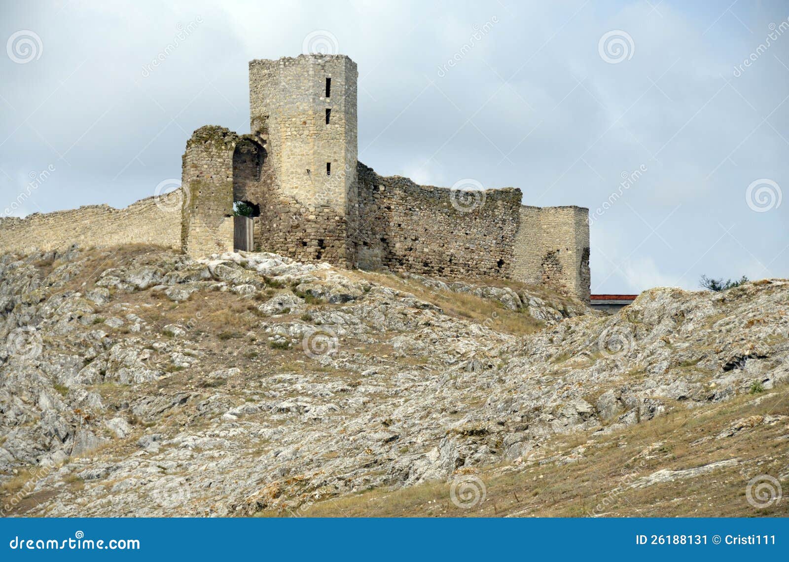 Enisala fortress stock image. Image of sale, meadow, europe - 26188131