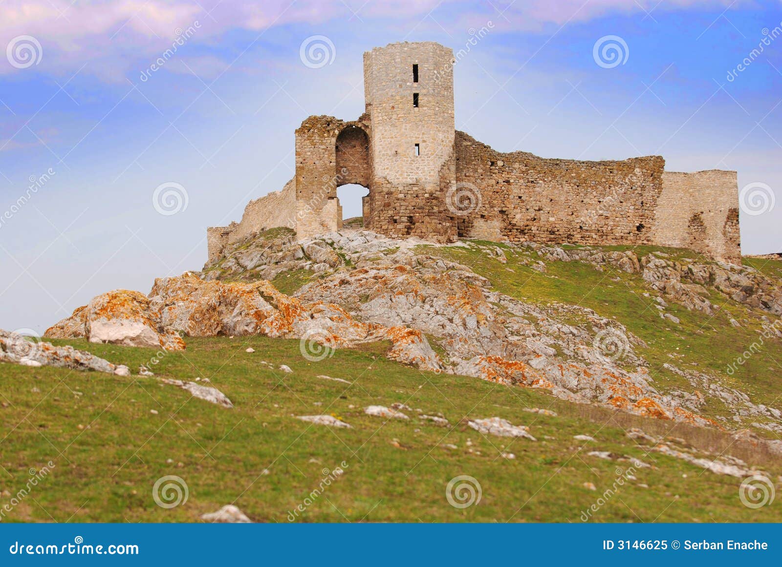 Enisala fortress, Romania stock image. Image of tower - 3146625