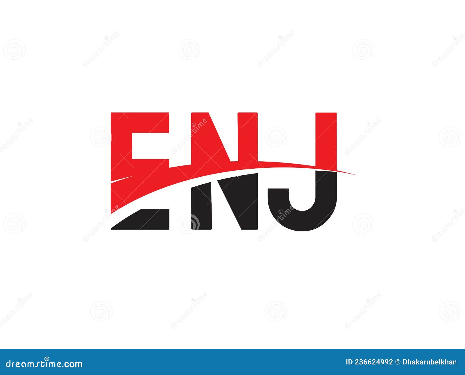 ENJ Letter Initial Logo Design Vector Illustration Stock Vector ...