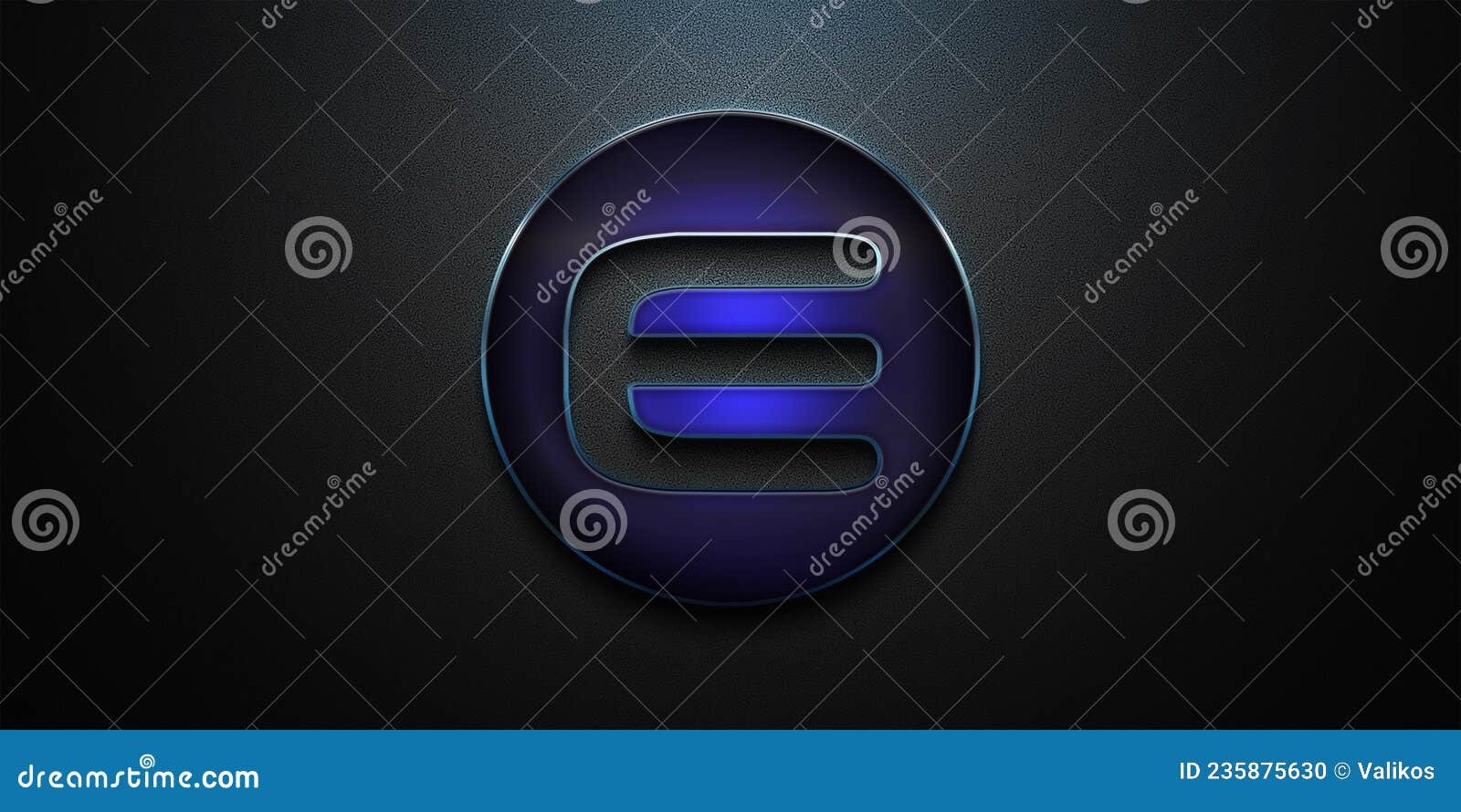 Enjin ENJ Cryptocurrency Token Symbol In Circle With PCB Tracks On Gold ...