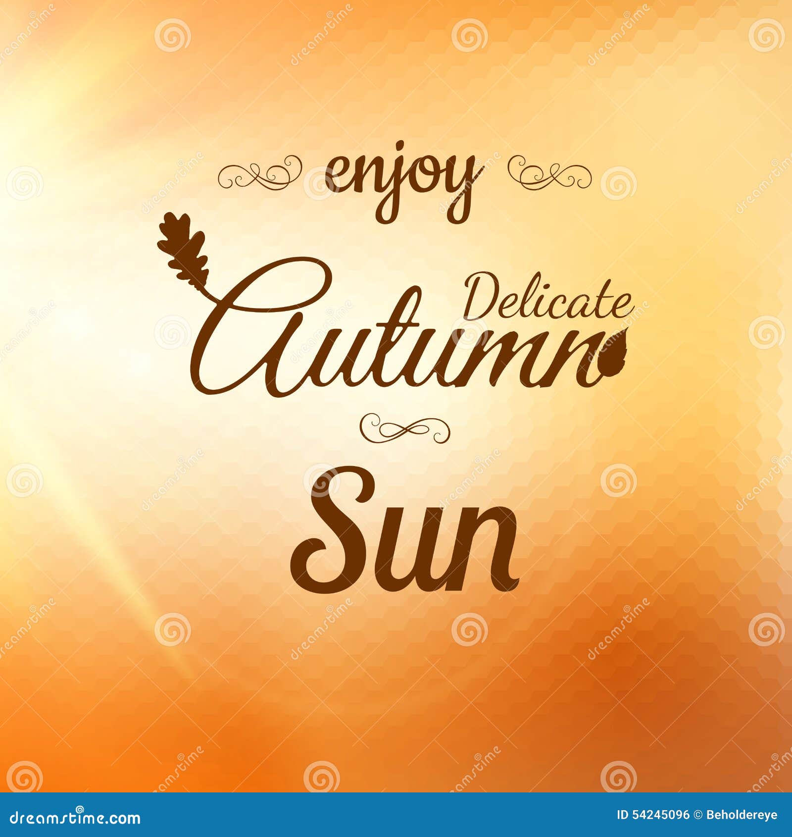 Enjoy Autumn Background. EPS 10 Stock Vector - Illustration of brown ...