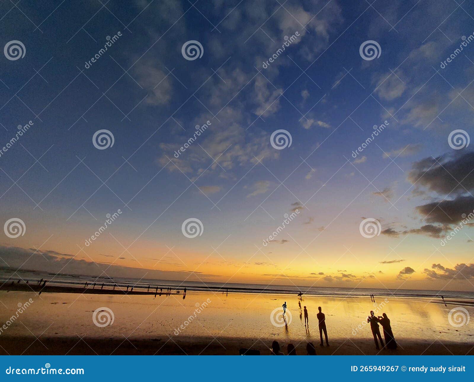 Enjoy Beautiful Sunset in the Kuta Bali Editorial Photography - Image ...