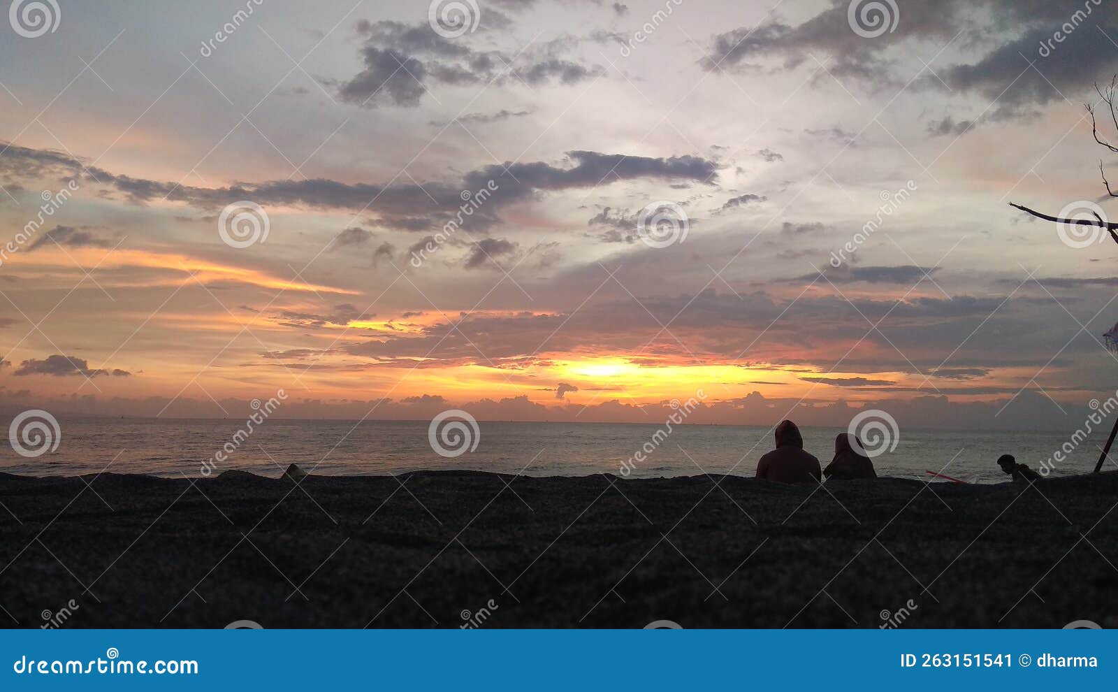 Enjoy the Beautiful Sunset with Your Partner Stock Image - Image of ...