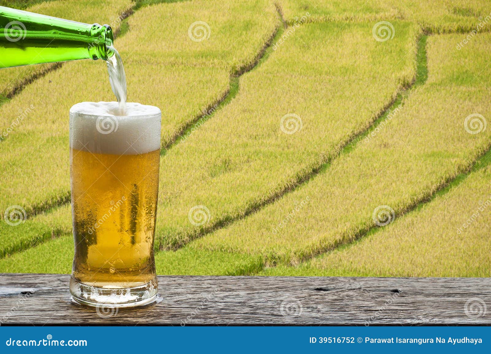 Enjoy beer with nice view. stock photo. Image of pint - 39516752