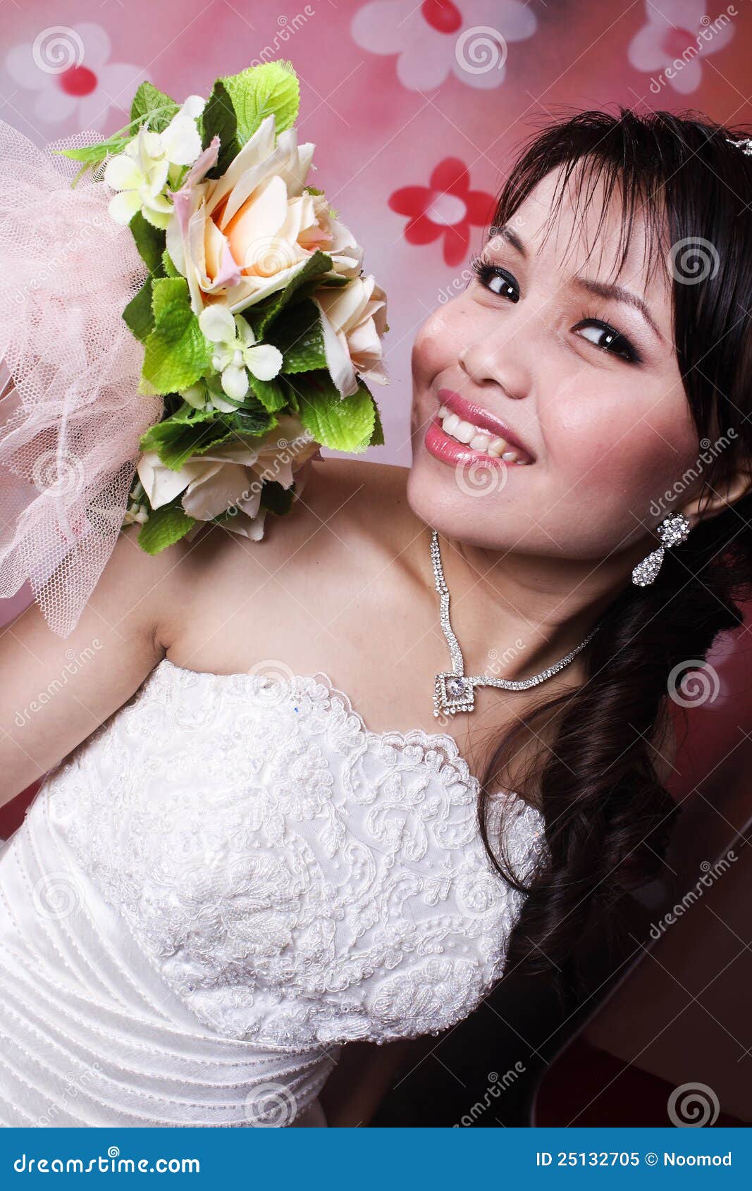 She is enjoy bride stock image. Image of feminine, dress - 25132705
