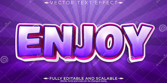 Enjoy Cartoon Text Effect, Editable Comic and School Text Style Stock ...