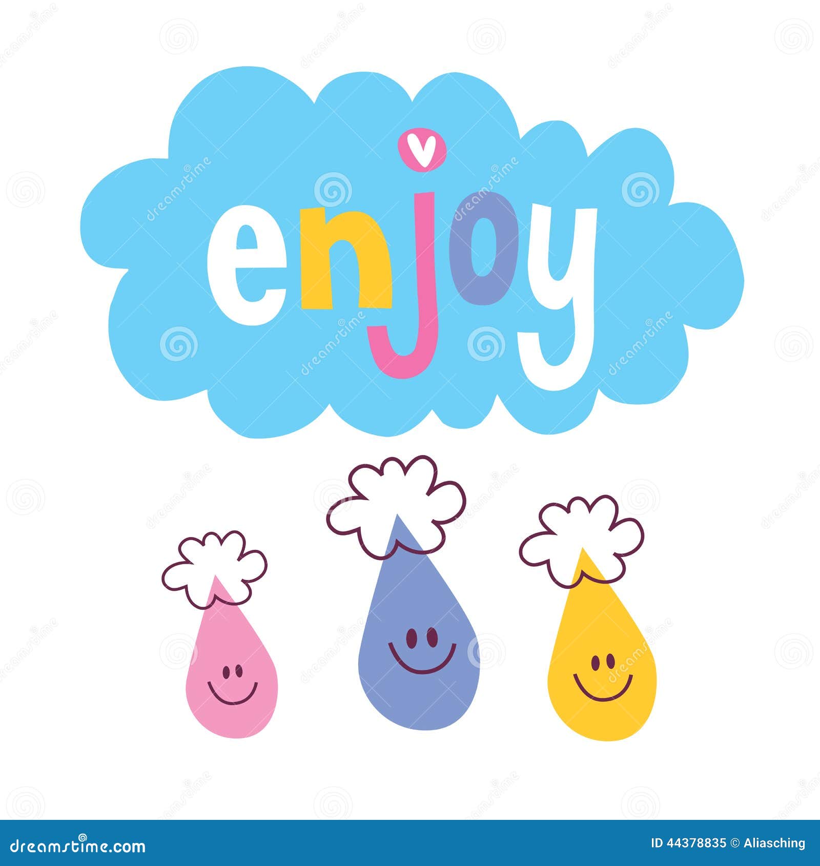 Enjoy stock vector. Illustration of graphic, note, motivation - 44378835