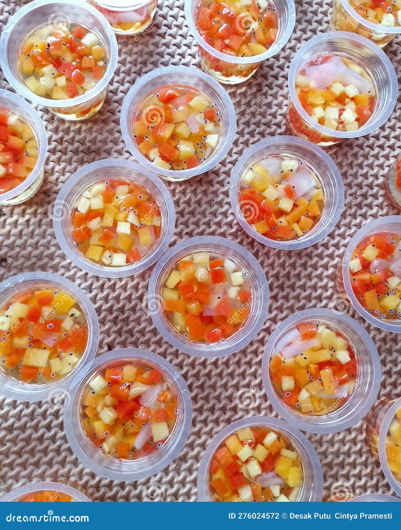 Enjoy Every Bite of the Fruit. Papaya, Pineapple Which is Processed ...