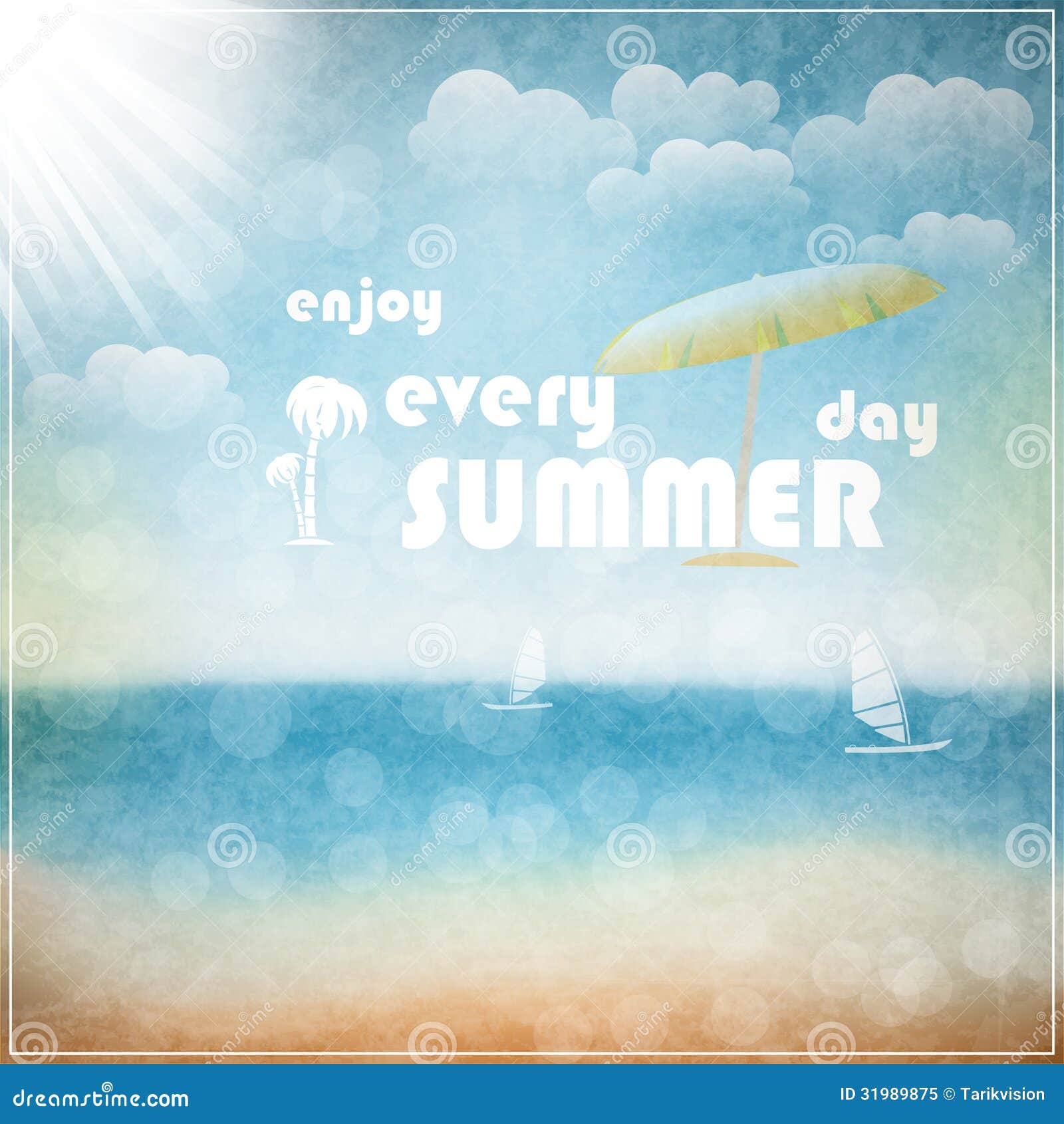 Enjoy every summer day stock vector. Illustration of island - 31989875