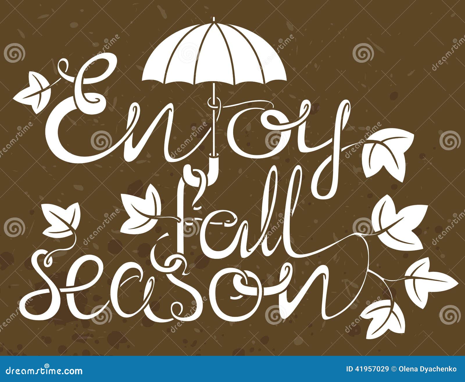 Enjoy Fall - Inspire Motivational Quote. Hand Drawn Beautiful Lettering ...