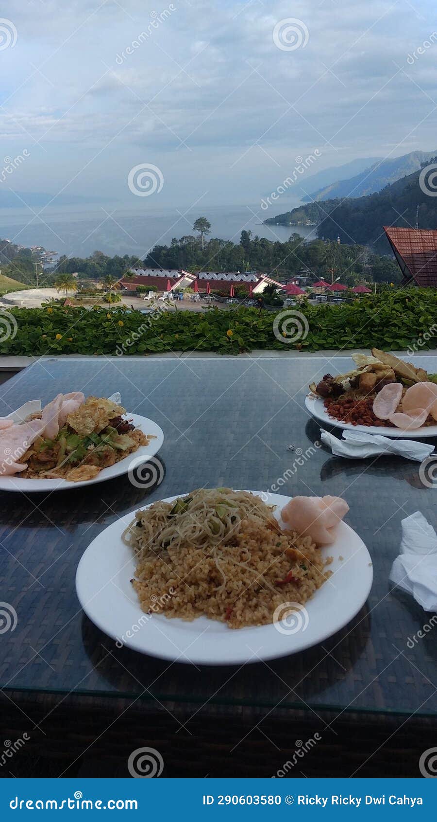 Enjoy the Food and See the Beautiful Views Stock Photo - Image of ...