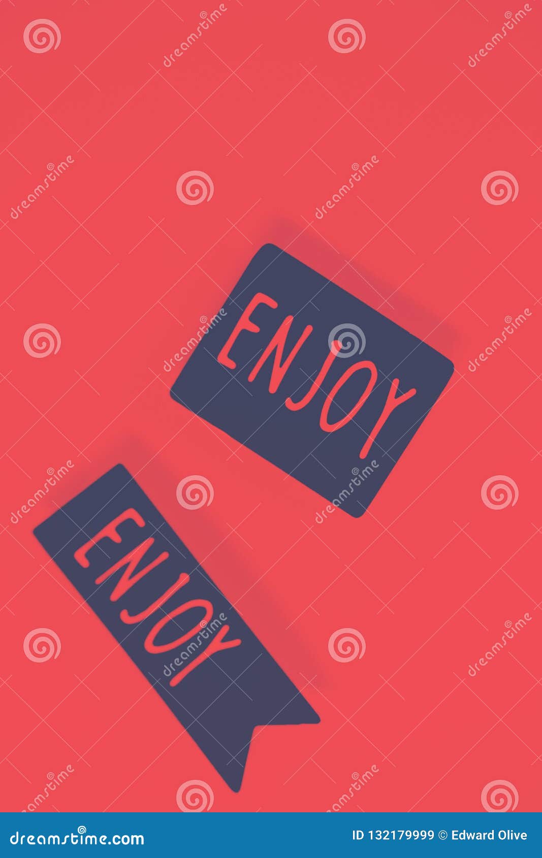 Enjoy Greetings Message Tag Stock Image - Image of happy, invitation ...