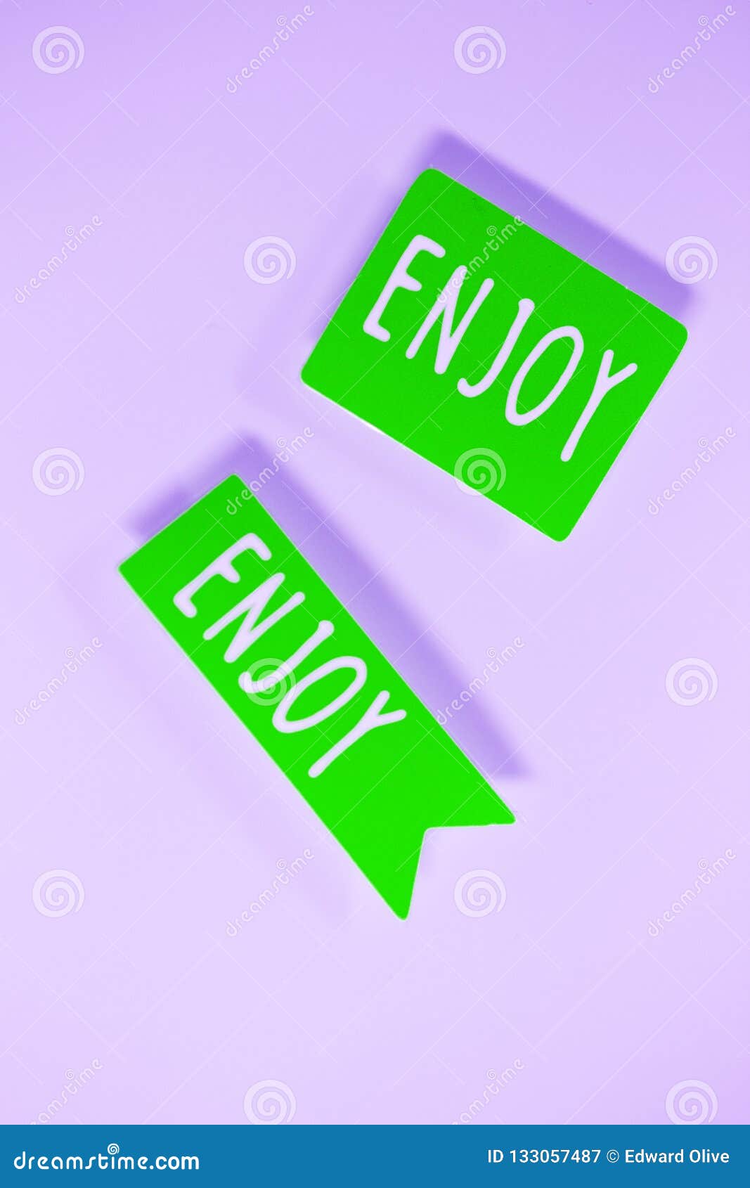 Enjoy Greetings Message Tag Stock Illustration - Illustration of card ...