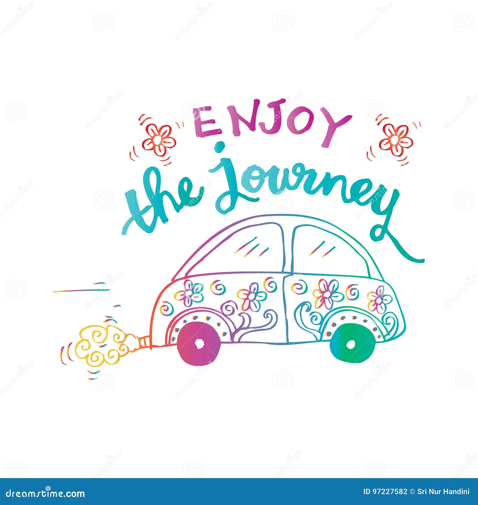 Enjoy the journey. stock vector. Illustration of ride - 97227582
