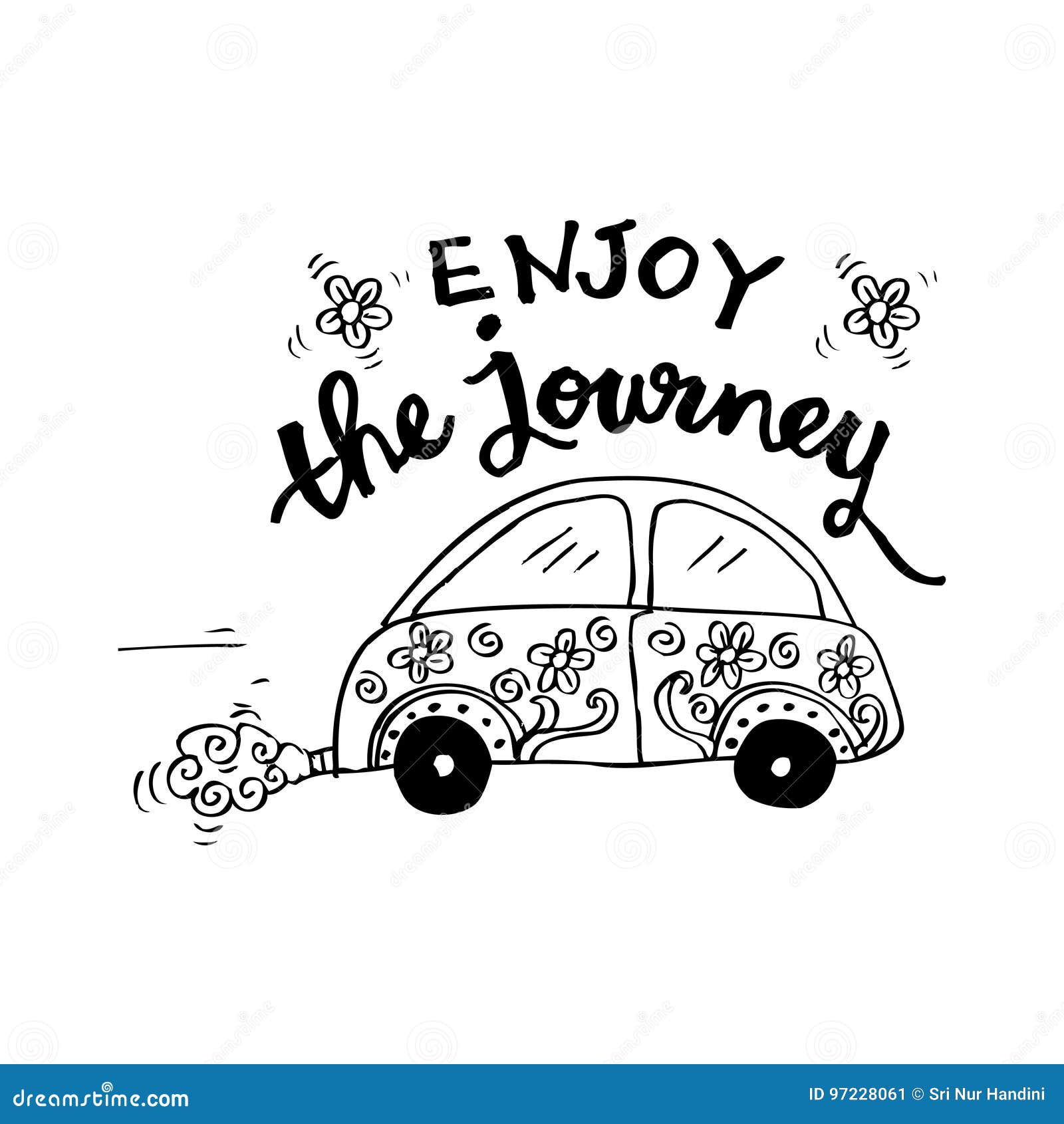 Enjoy the journey. stock vector. Illustration of icon - 97228061